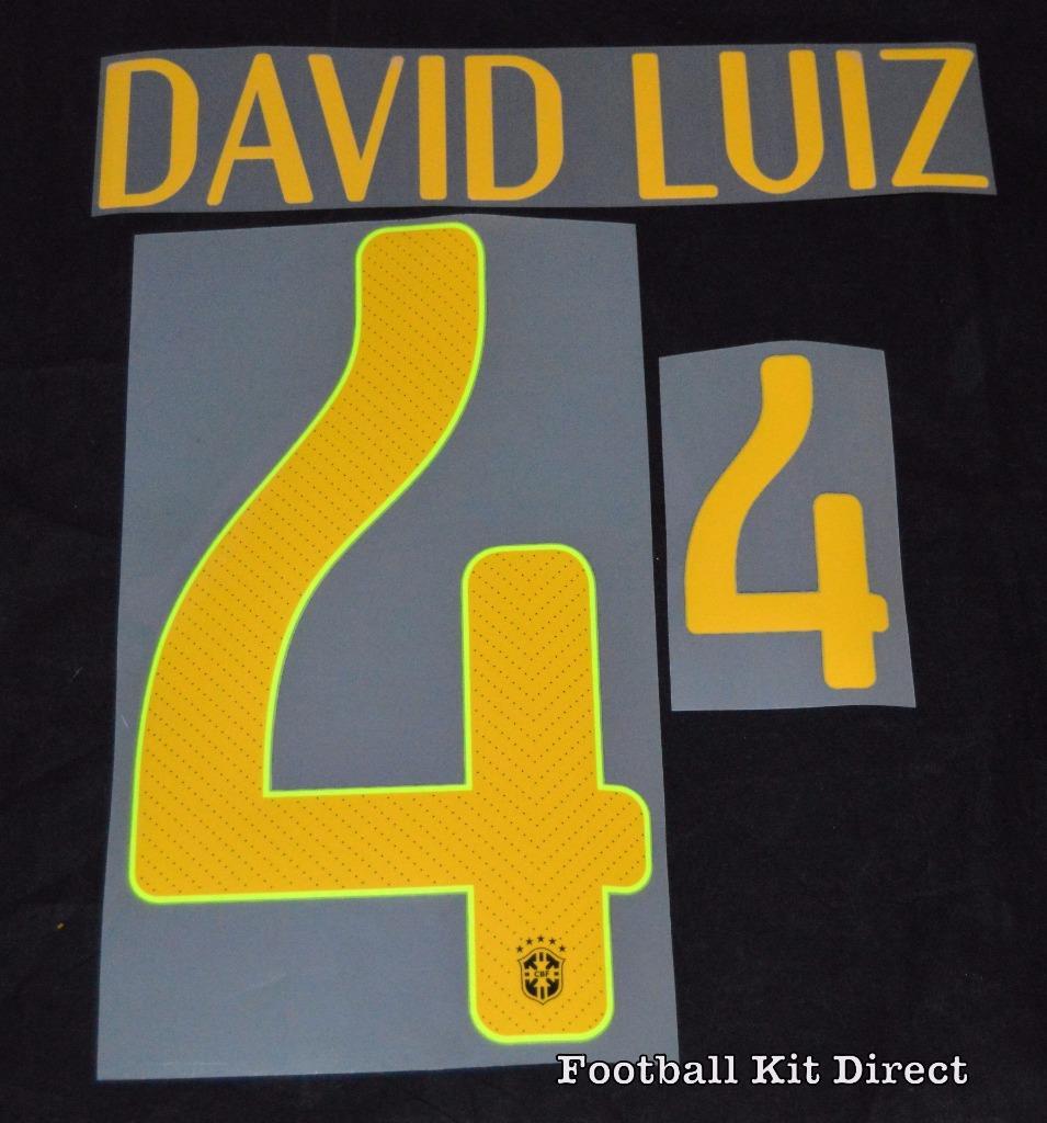 official Brazil David Luiz 2014 Football Name/number Set Player Size T ...