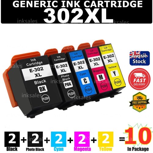 10x 302XL 302 XL Generic Ink Cartridge For Epson Expression XP6000 ...