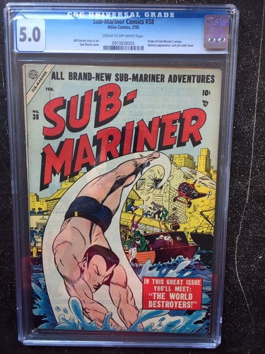 SUB-MARINER COMICS #38 CGC VG/FN 5.0; CM-OW!; origin Sub-Mariner's wings! | eBay