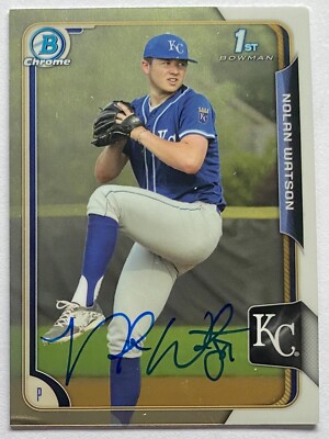 NOLAN WATSON RC SIGNED IP 2015 1ST BOWMAN CHROME #110 ROOKIE AUTO ...