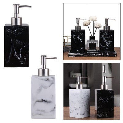 Marble Texture Soap Dispenser Bathroom Liquid Container Durable Salon ...