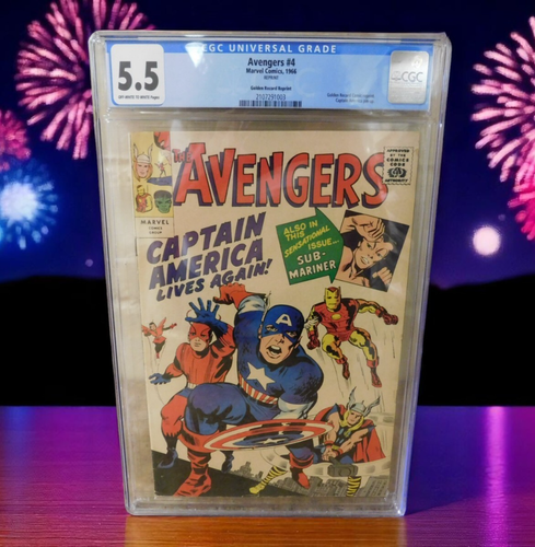 Avengers #4 1966 (CGC 5.5) Golden Records Reprint Silver Age Marvel ...