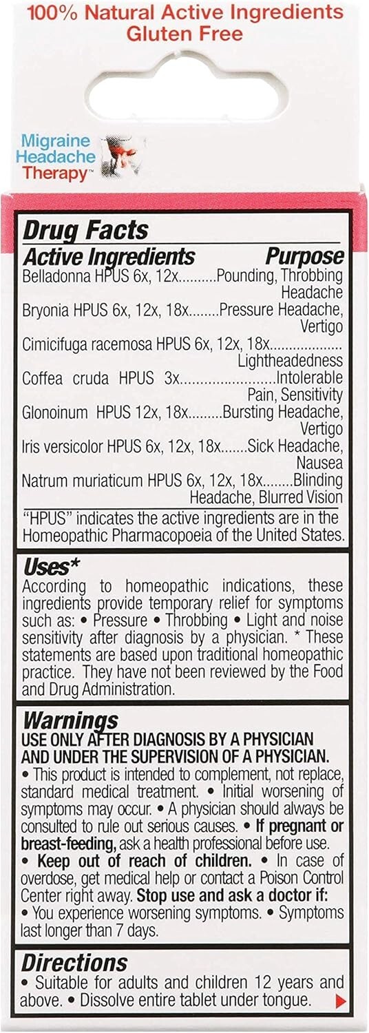 TRP Migraine Headache Therapy, 50 Fast Dissolving Tablets ...