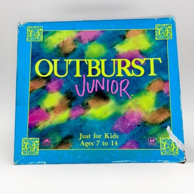 Outburst Junior Board Game 1989 Edition Kids Ages 7 to 14 Vintage Board ...