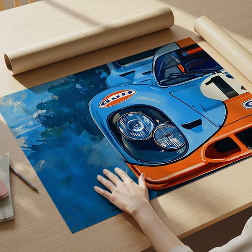 Gulf Livery Oil Paited A3 Art Print Le Mans Motorsport Poster | eBay UK