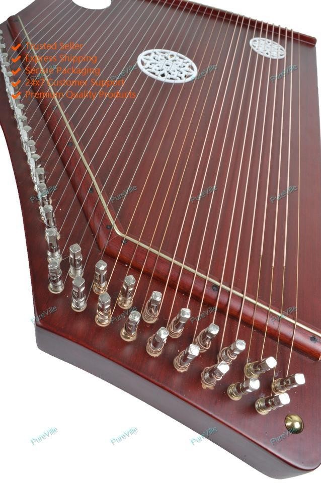 Swarmandal 36 Strings Surmandal For Meditation with Carry Box, Tuning ...