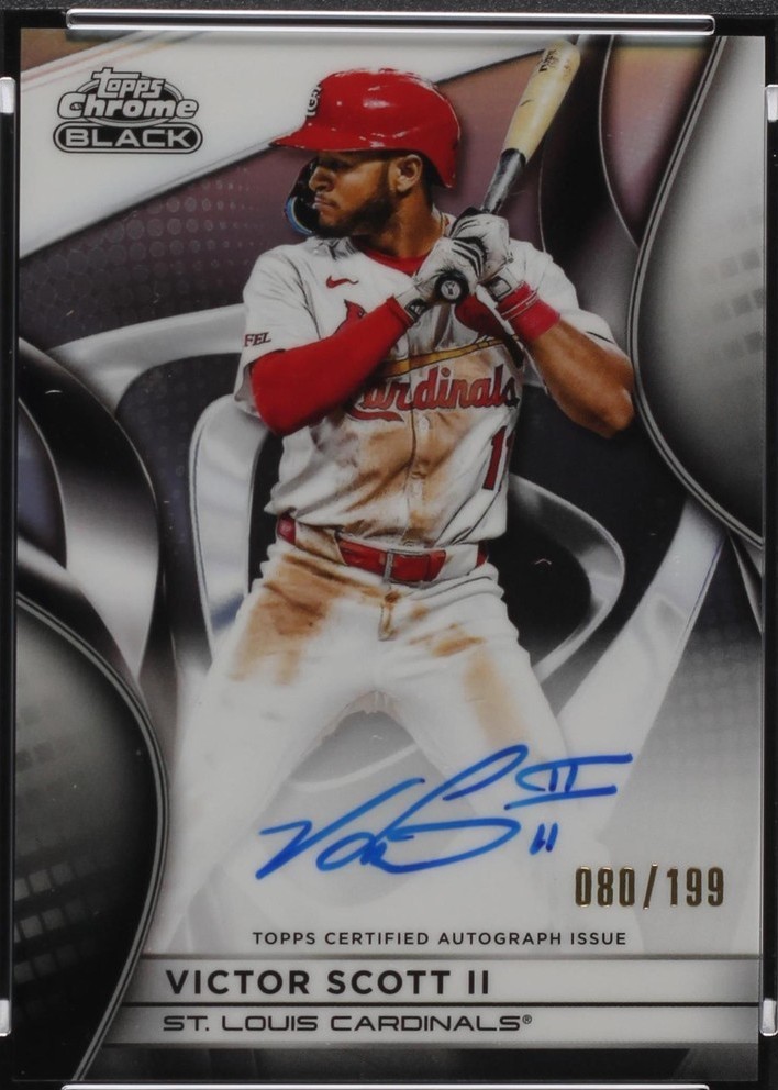 2025 Topps Chrome Black - Autographs Victor Scott II #CBA-VS Refractor ...