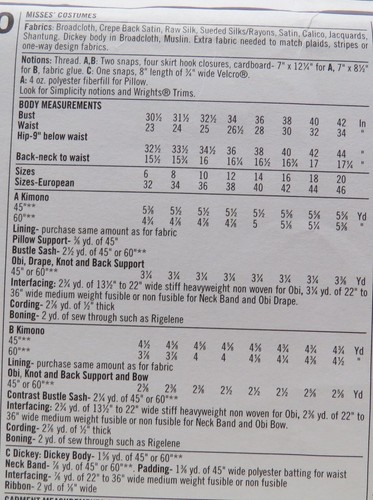 Simplicity 4080 Misses' Oriental Kimono costume pattern, 6, 8, 10, 12 ...