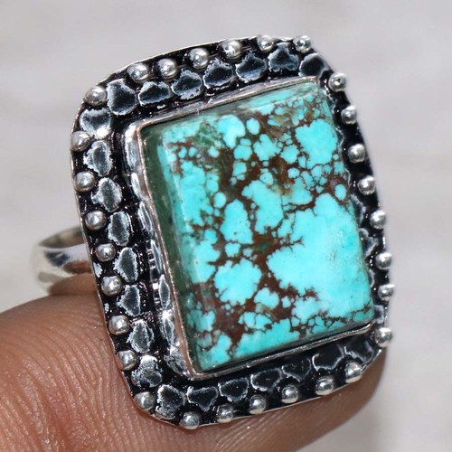 925 Silver Plated New Lander Turquoise Ring US 9 Handmade Jewellery GW ...