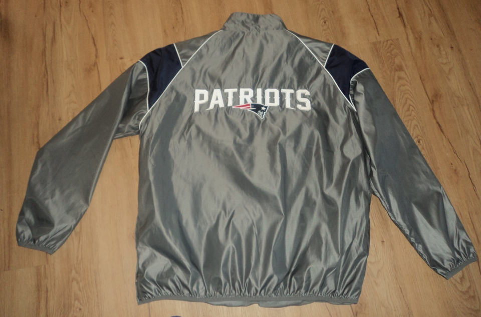 New England Patriots 1/2 Zip Pullover Jacket Large Embroidered Logos ...