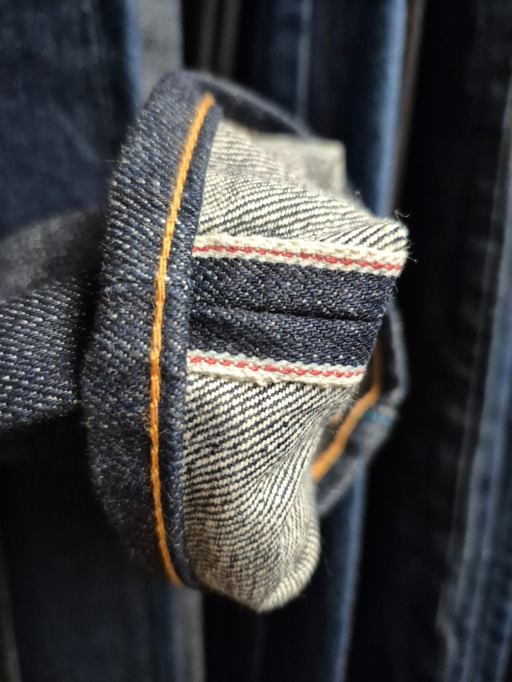 Japan Blue JB0-630 Selvedge Jeans (29) Blue Button-Fly Pockets Straight ...