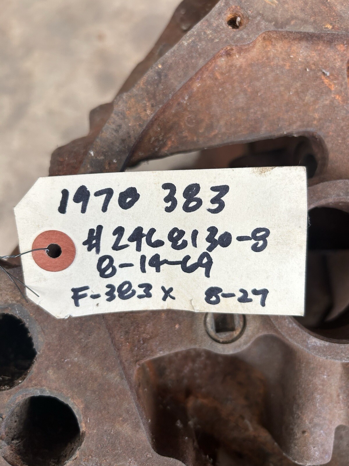 Mopar 1970 383 Engine Block 2468130-8 .20 Over 4.270 Bore 8-14-69 F383 ...