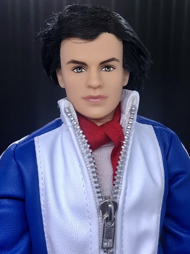 2007 Speed Racer Barbie Ken Doll White Blue Jacket Rooted Hair for OOAK ...