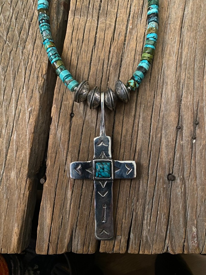Sundance Artist Sterling Cross Natural Turquoise $1785 | eBay