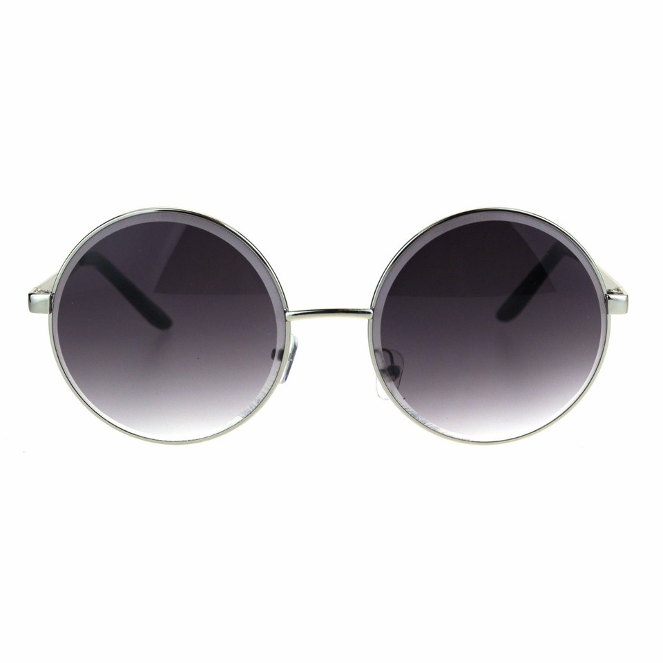 Women's Fashion Sunglasses Round Circle Frame Beveled Lens Shades UV400 ...