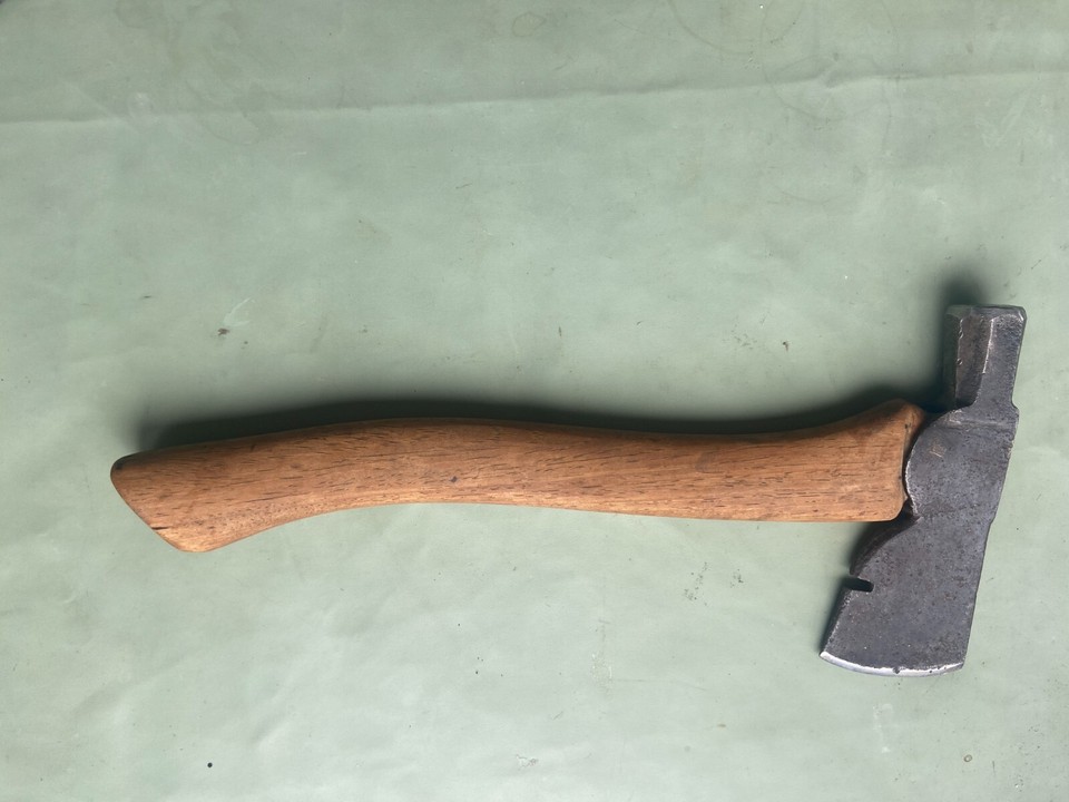 Vtg Carpenter's Hatchet Waffled Octagon Head Gd Handle Sharp Axe Plumb ...