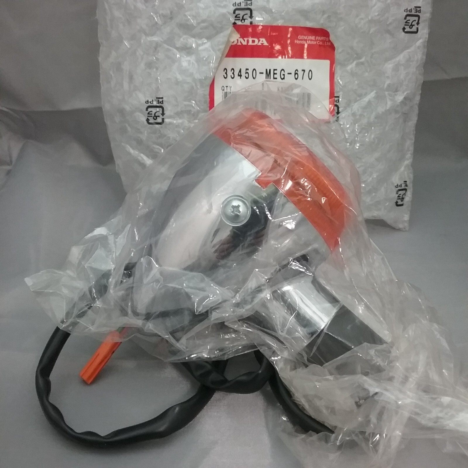 NEW HONDA 33450-MEG-670 TURN SIGNAL ASSEMBLY, L. FR. (12V 21/5W) (COO ...