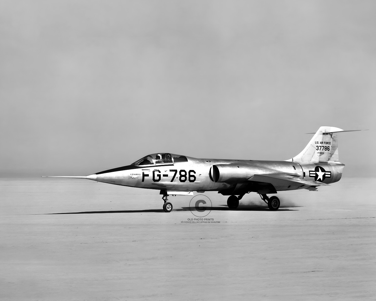 F-104 Starfighter Prototype Fighter Aircraft 1954 Photo Edwards AFB CA ...