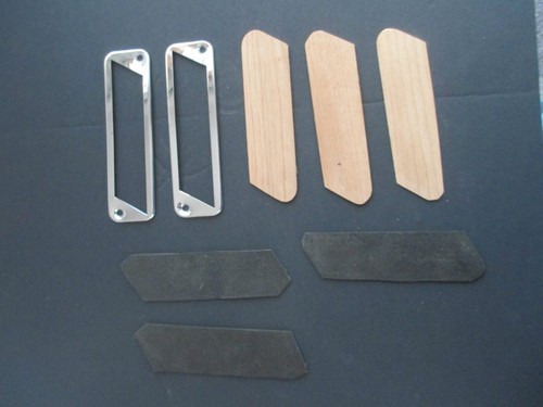 PAIR Vintage Boat Step Pads & Frames Stainless Steel Wood Small Size ...