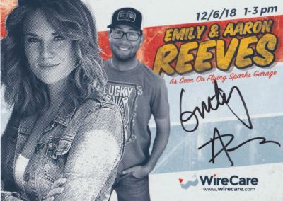 2018 Emily Reeves + Aaron Reeves signed Flying Sparks Garage PRI Show ...