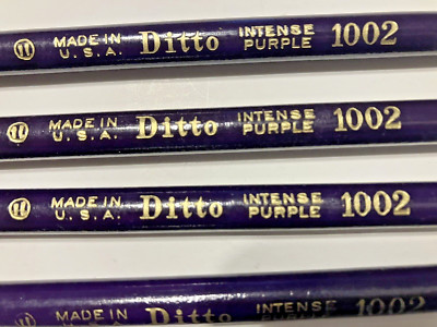 Lot Of 4 Vintage Ditto Intense Purple Pencils 1002 Made In USA | eBay