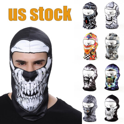 Mens Full Face Mask Motorcycle Balaclava Neck Cover Windproof Headwear ...