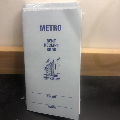 Lot Of 25 Metro Rent Receipt Books -New-Measures 6 3/4” Tall X 3 3/4 ...