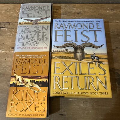 Raymond Feist Lot of 3 Complete Conclave of Shadows Trilogy King of ...