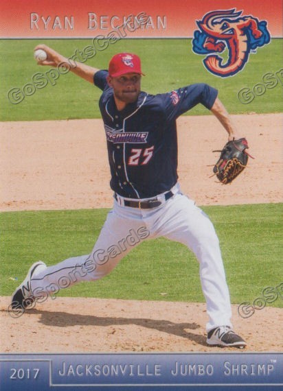 2017 Jacksonville Jumbo Shrimp Ryan Beckman RC Rookie Miami Marlins | eBay