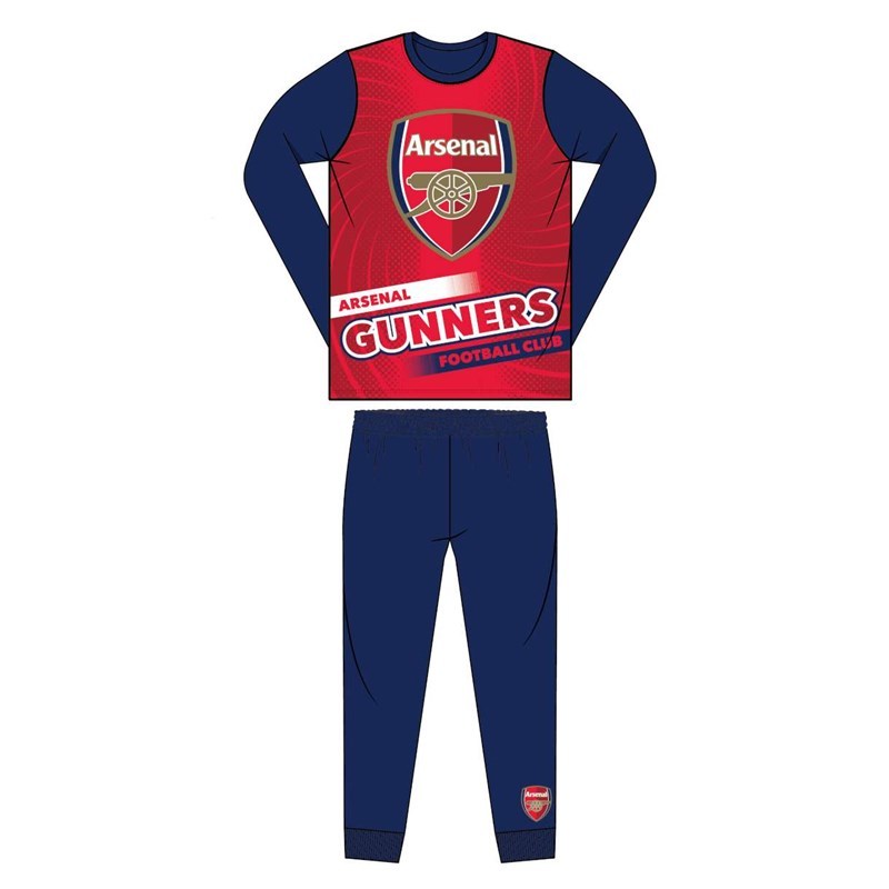 Boys Children's Arsenal Pyjamas Nightwear PJs Long Sleeve Cotton Red ...