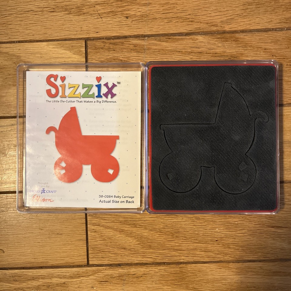 Sizzix Large Red Original Die * Retired 38-0264 Baby Carriage | eBay