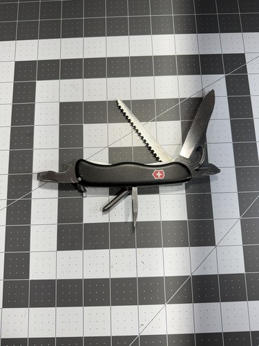 Victorinox One Hand Trekker Black Swiss Army Knife Locking Blade 111mm ...