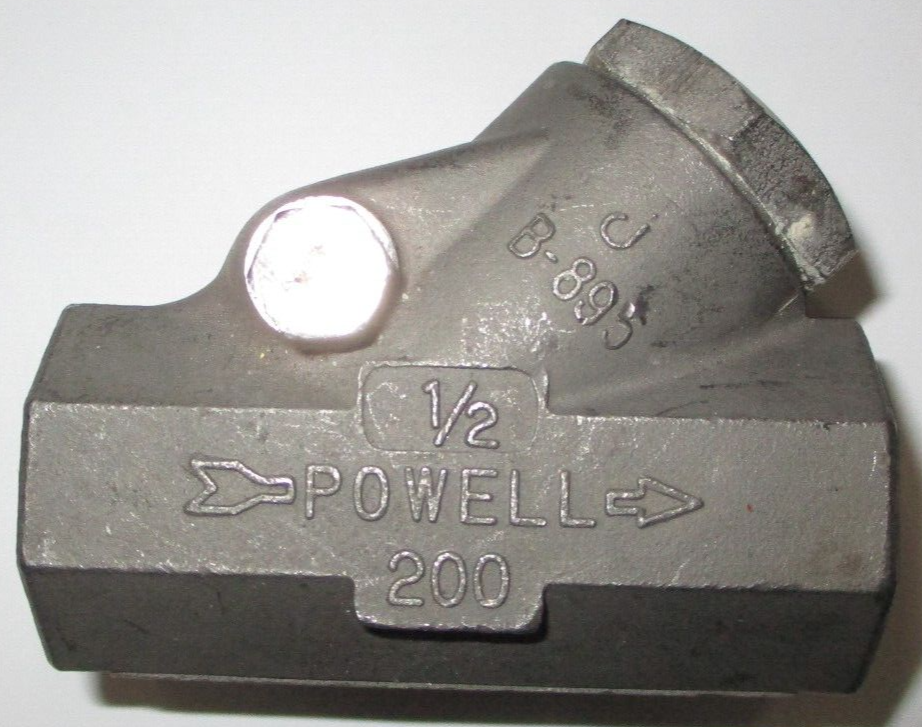Powell B-895 1/2 Y-Pattern Check Valve CF3M A8236WVS | eBay
