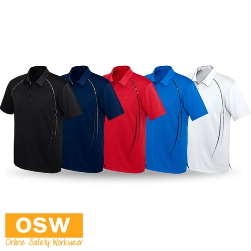 Mens Cyber Breathable Short Sleeve Comfort Contrast Design Polo Shirt ...