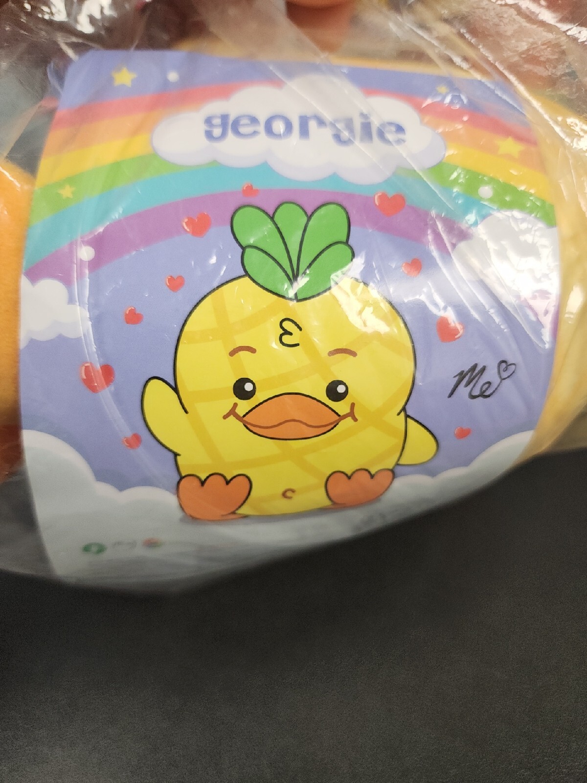 Georgie Plush Moriah Elizabeth Yellow Pineapple Duck Plush Stuffed ...