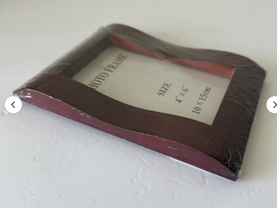 NIB Relief Dark Brown Wood Picture Frame Decorated 6" x 8" _ | eBay