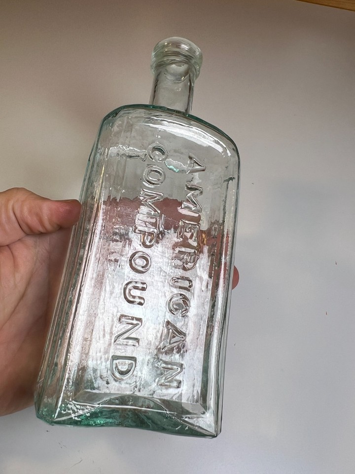 Antique Bottle Bach’s American Compound Auburn New York Open Pontil ...