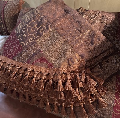 CROSCILL GALLERIA TUSCAN OLD WORLD RED UMBER Comforter Set 17 Piece | eBay