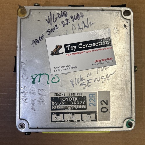 1984 1985 Toyota Pickup 4Runner ECU ECM Engine Computer Module 89661 ...