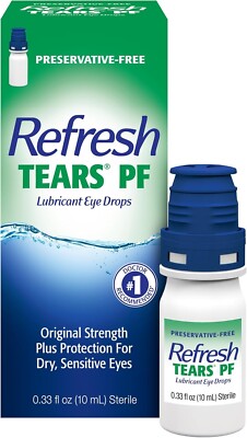 Refresh Tears PF Lubricant Eye Drops, 0.33 Fl Oz 300233110102VL | eBay