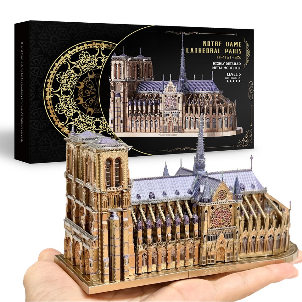 Piececool 3D Model Kits For Adult Notre Dame de Paris Metal Puzzles ...