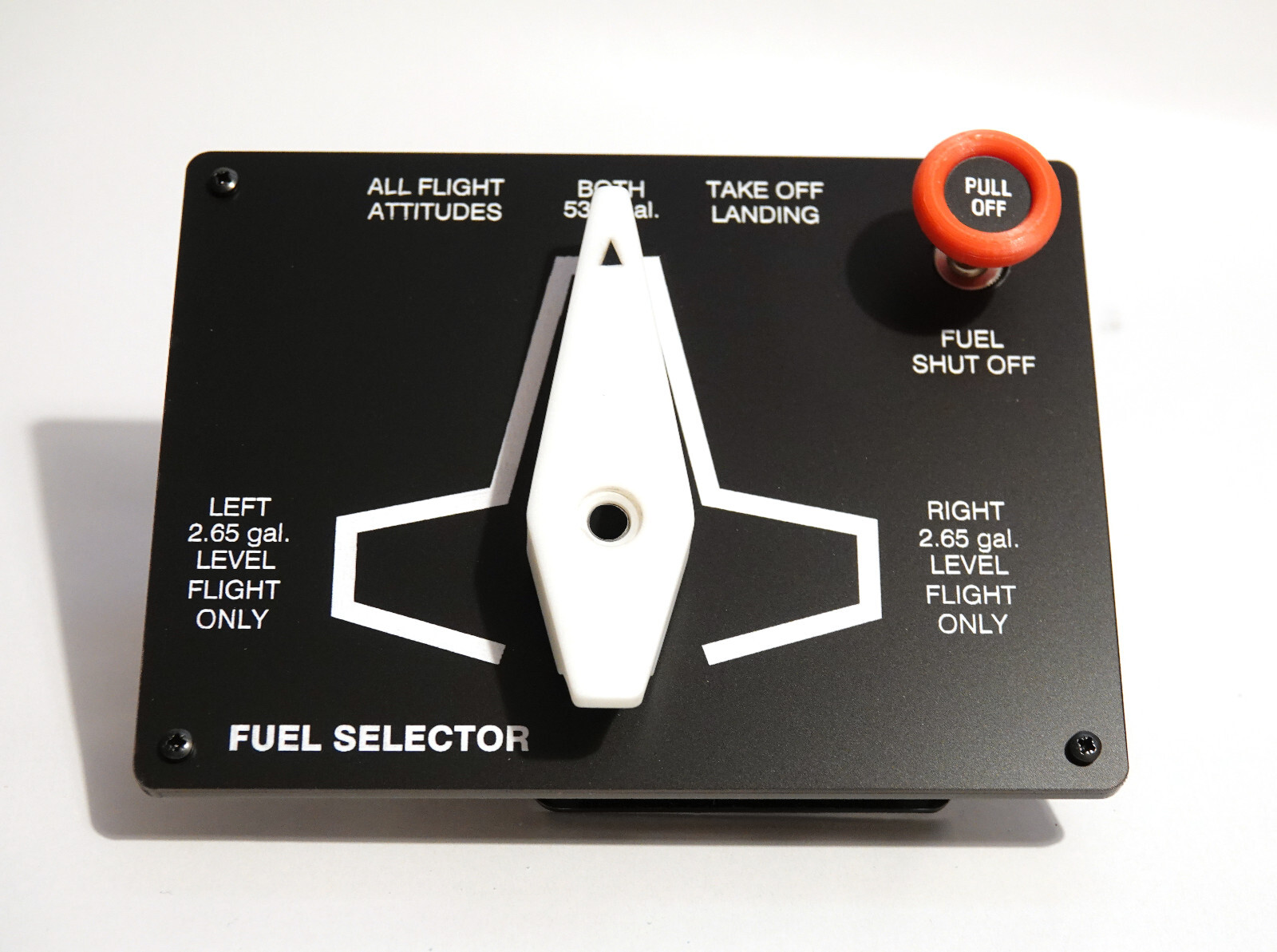 Cessna 172 Style Fuel Selector Panel for Flight Simulation - Brand New ...
