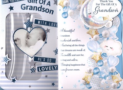 New Baby Grandson Card Choice Thank You For Gift Of Grandson Lovely ...