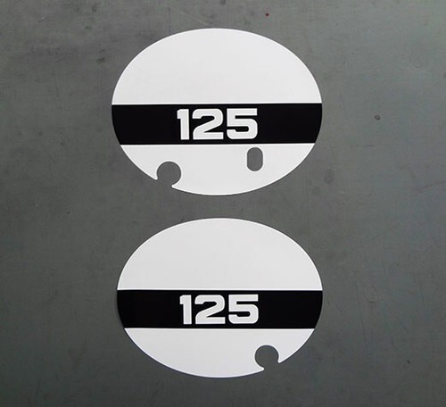 1973 - 1975 suzuki TM125 decals side number plate sticker graphic ...