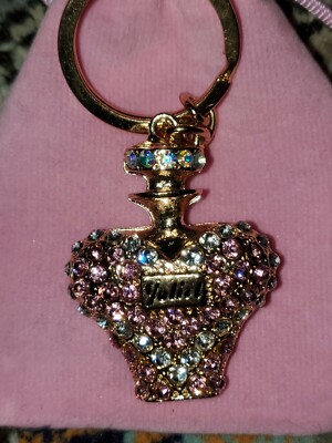 Lovely Cute Pink Perfume Key Ring. Keychain Keyfob Crystal Charm | eBay