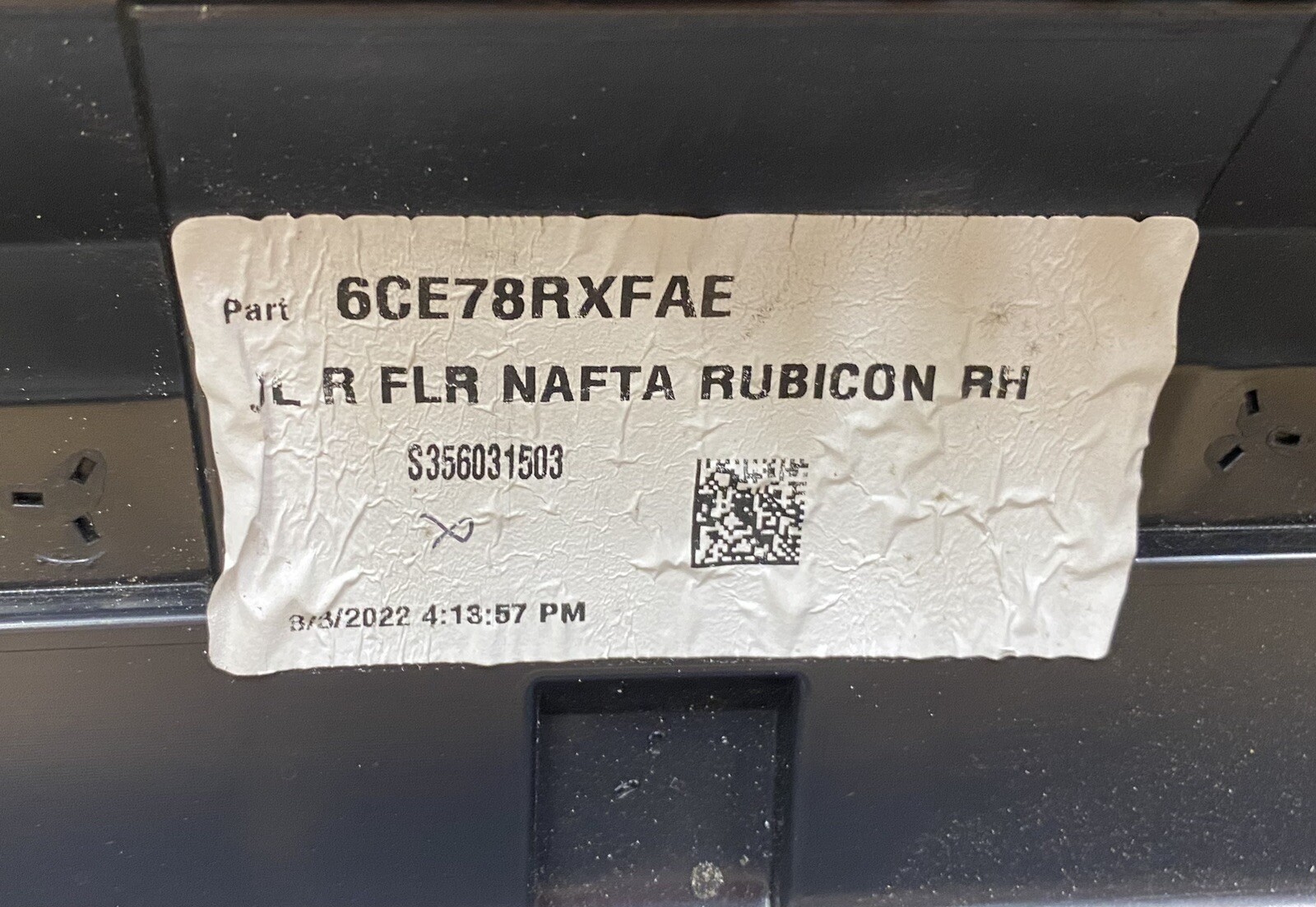 2018-2021 Jeep Wrangler Wheel Opening Flare Molding Right 6CE78RXFAE | eBay