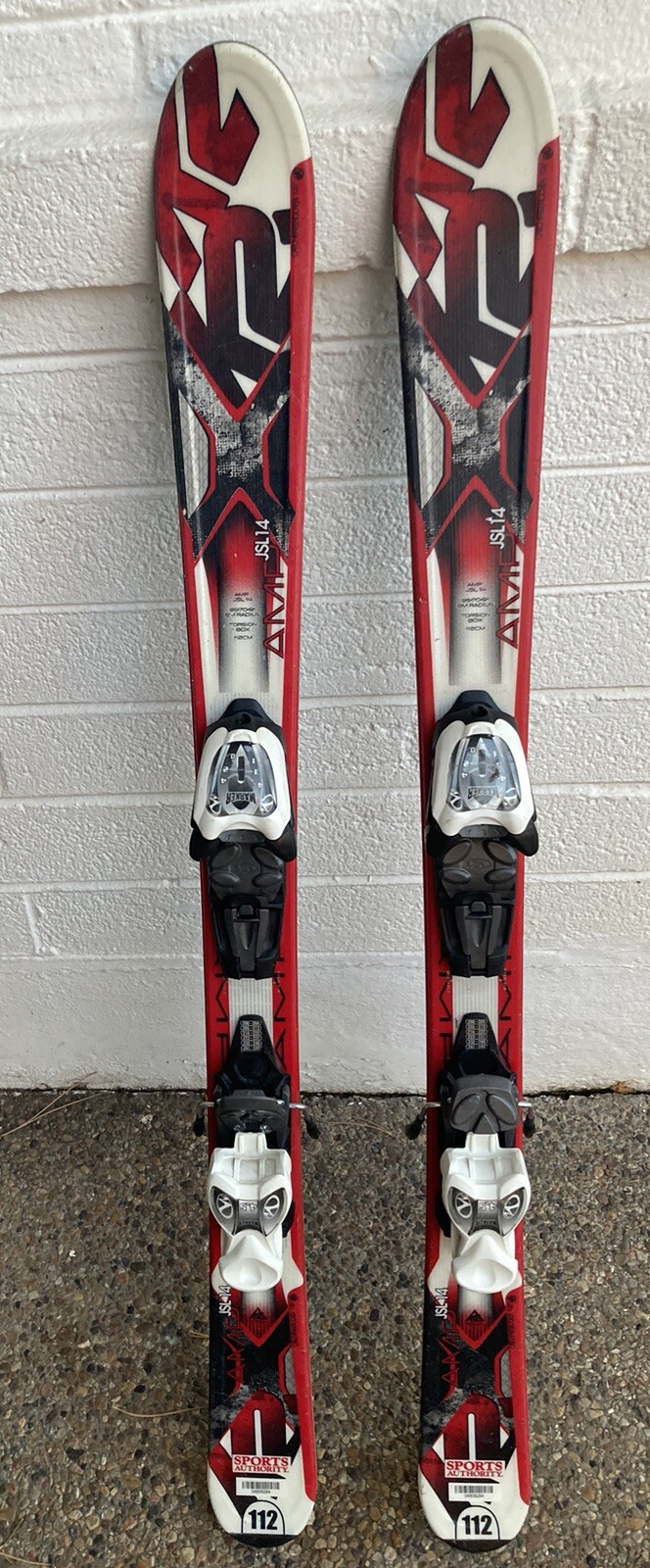 K2 AMP JSL14 112cm 95-70-91 Kids Rocker Skis Marker 4.5 Adjustable ...