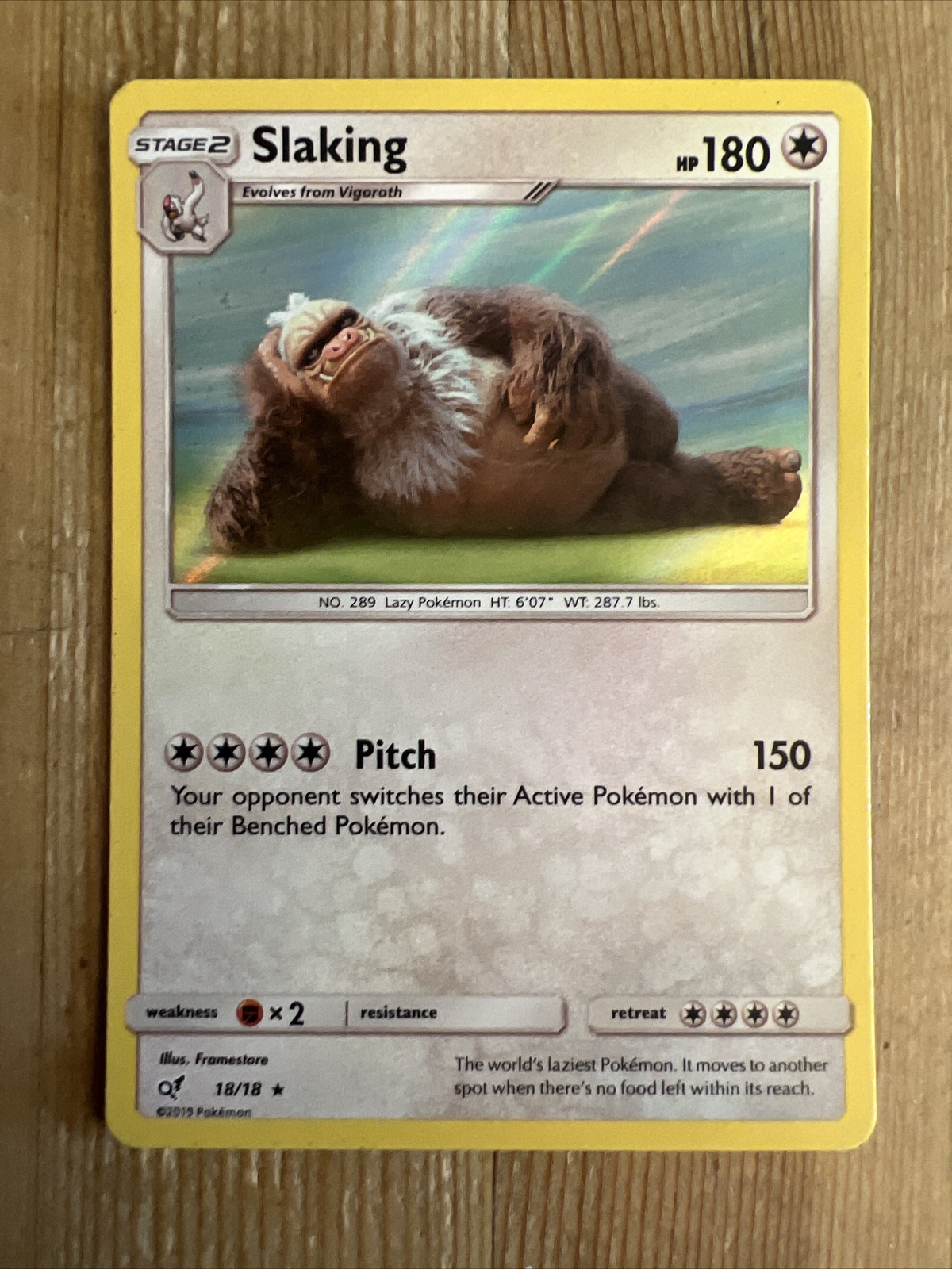 Pokémon TCG Slaking Detective Pikachu 18/18 Holo Rare for sale online ...