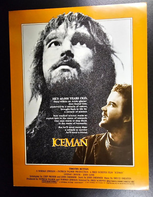 ICEMAN (1984) Rare Screening Program / CAST & CREDITS / Timothy Hutton, caveman | eBay