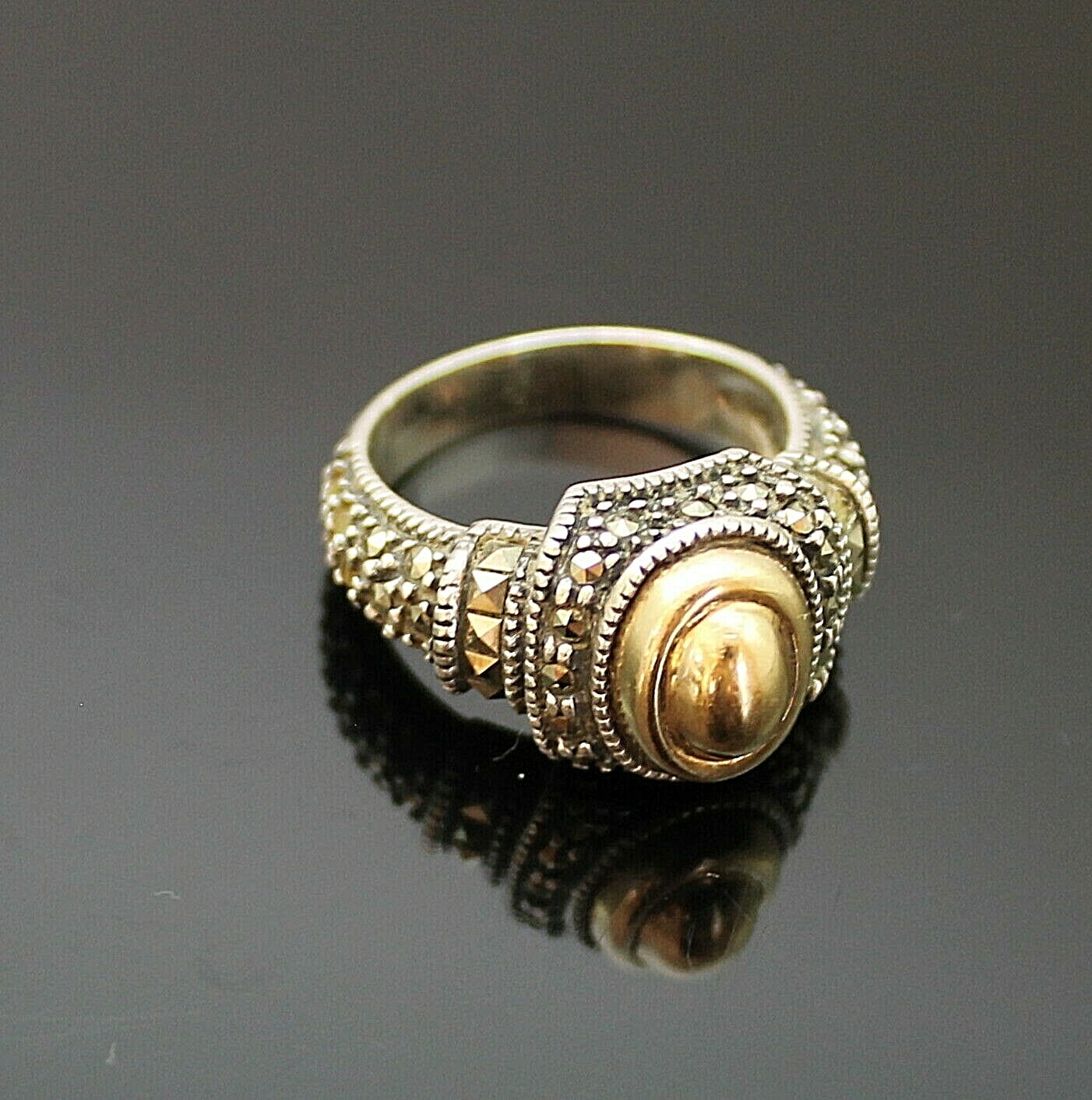 JUDITH JACK VINTAGE 14K YELLOW GOLD ACCENT MARCASITES… - Gem